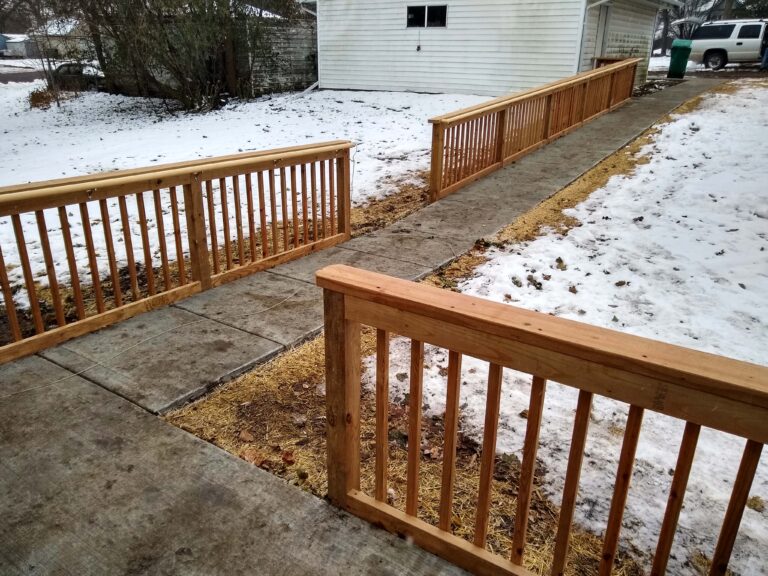 New Sidewalk and Railing – Bloedel Construction